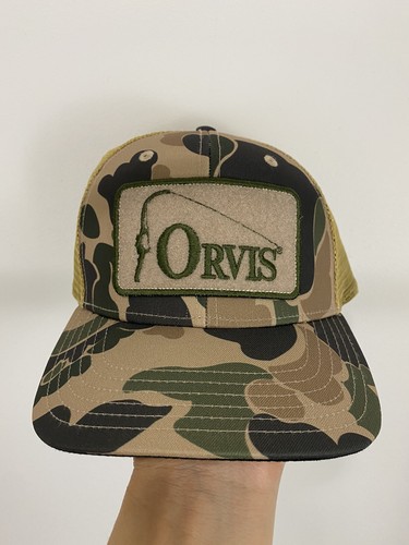Orvis Camo Fly Drying Patch Unisex Hat Cap Mesh Snapback Trucker Hat ...