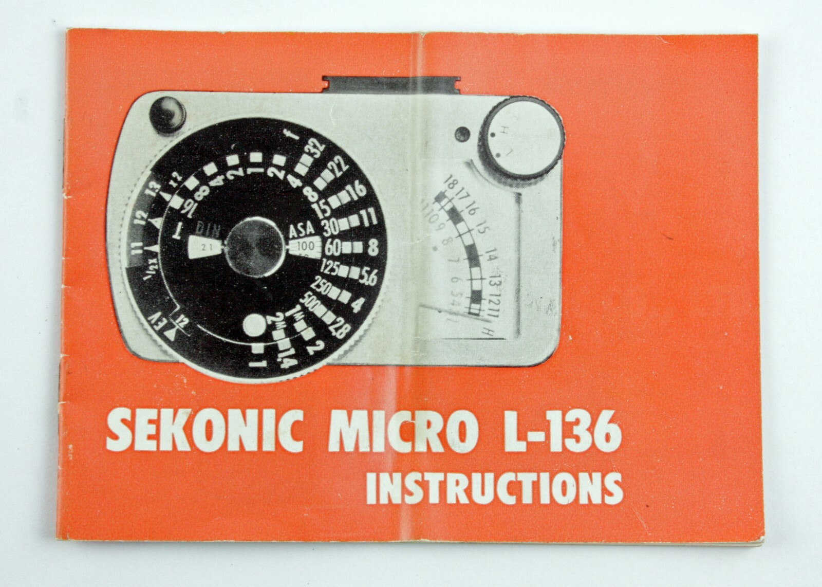 198011 Sekonic Micro L-136 Light Meter Original User Instruction Manual ...