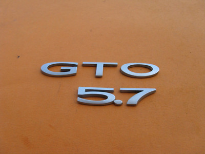 04 05 06 PONTIAC GTO 5.7 REAR SILVER EMBLEM LOGO BADGE SIGN SYMBOL USED ...