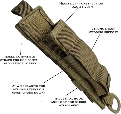 DURABLE Molle 26" Fits Expandable Baton Flashlight Tactical Holder ...
