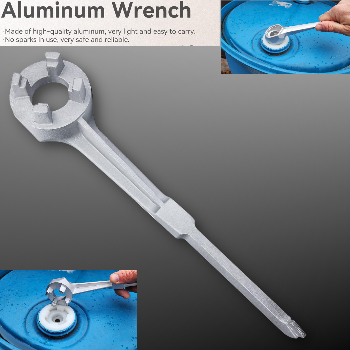 Bung Wrench 55gallon Drum Wrench Drum Plug Bung Opener Tool Aluminum ...
