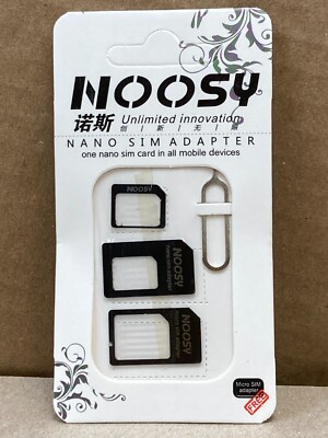 Noosy SIM Card Adapter Nano Micro Standard Converter Kit with SIM Tray ...