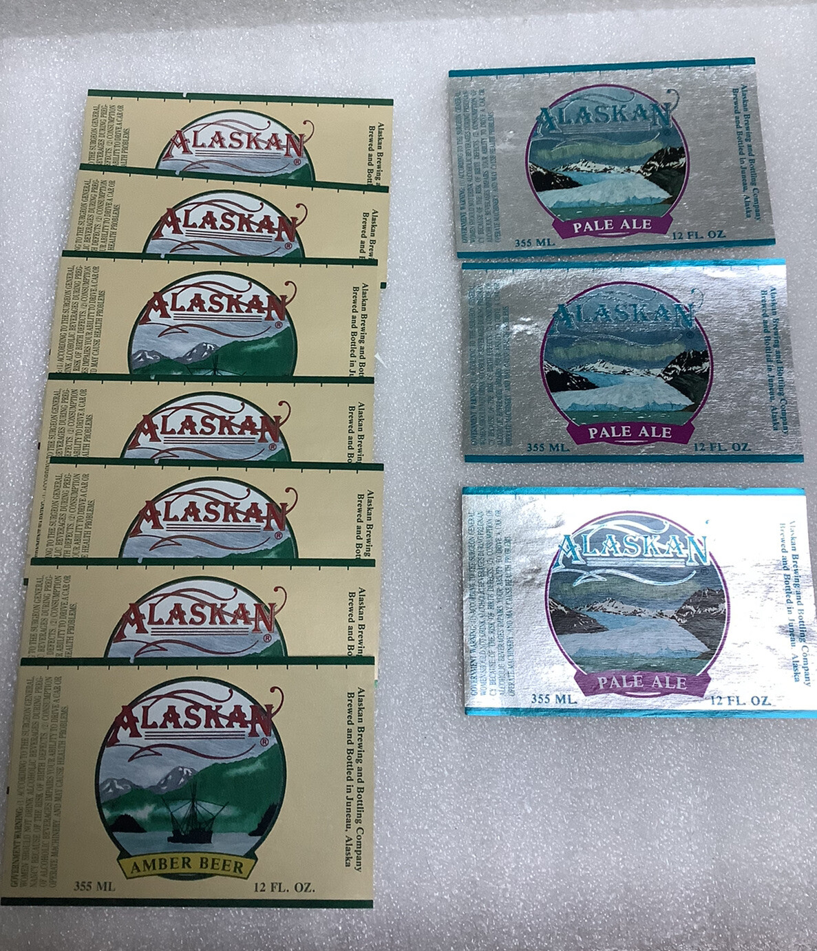 Alaskan Brewing Co Juneau AK 10 Beer Labels Amber and Pale Ale | eBay