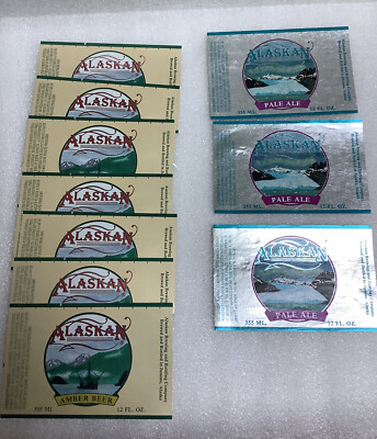 Alaskan Brewing Co Juneau AK 10 Beer Labels Amber and Pale Ale | eBay