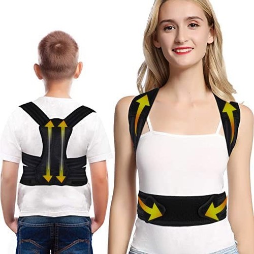 Posture Corrector for Kids Adjustable Back Straighter with Shoulder ...