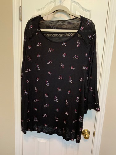 women's plus size 3x lucky brand tops black with bell sleeves | eBay