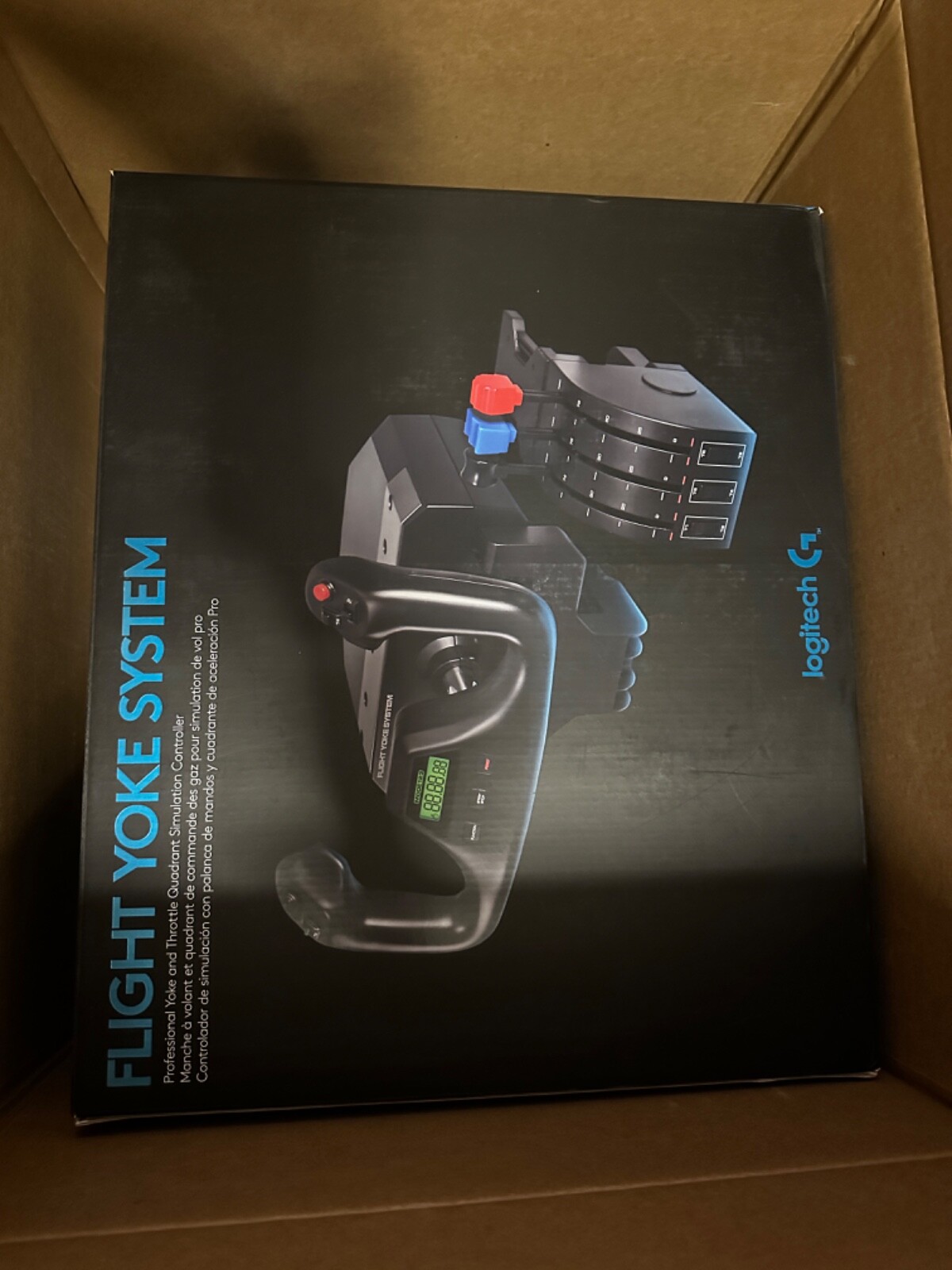 Logitech Flight Yoke System Professional Simulation Yoke and Throttle ...