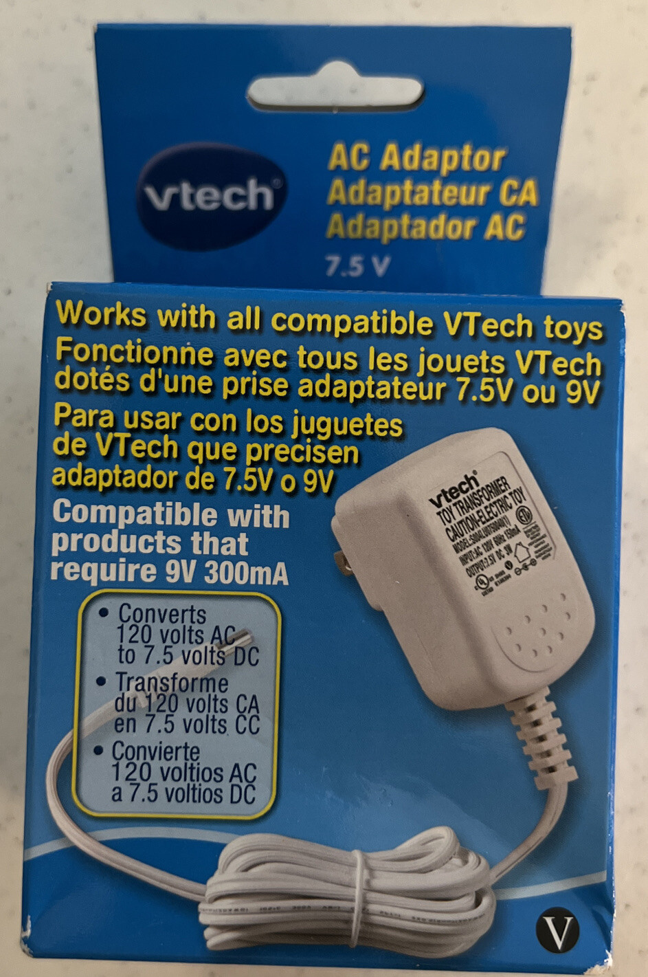 VTech AC Adaptor White Provide Uninterrupted Gaming Time Save Batteries ...