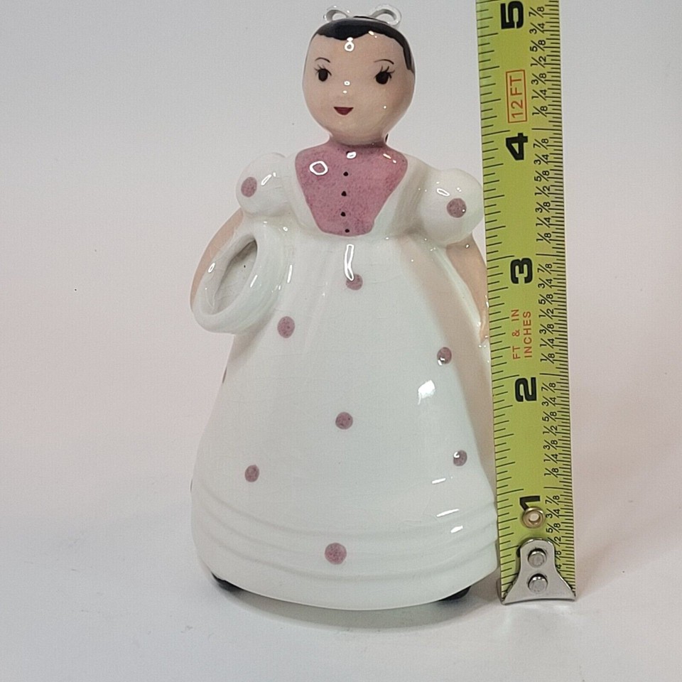 Vtg 1950s Betty Lou Nichols "Emmy Lou" Figurine/Vase Polka Dots Bow ...