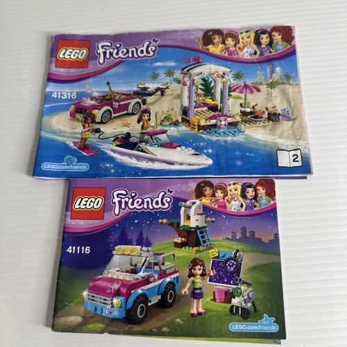 LEGO FRIENDS Manual Paper Booklets Only #41316 (2) & 41116 Free Post ...