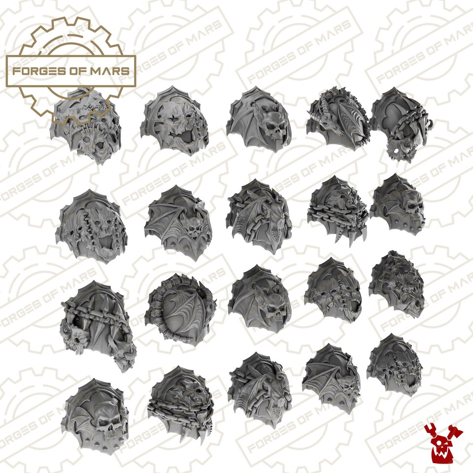 Fallen Gladiators - Noctis Hunters - Shoulder Pads - Horrific (x20) | eBay