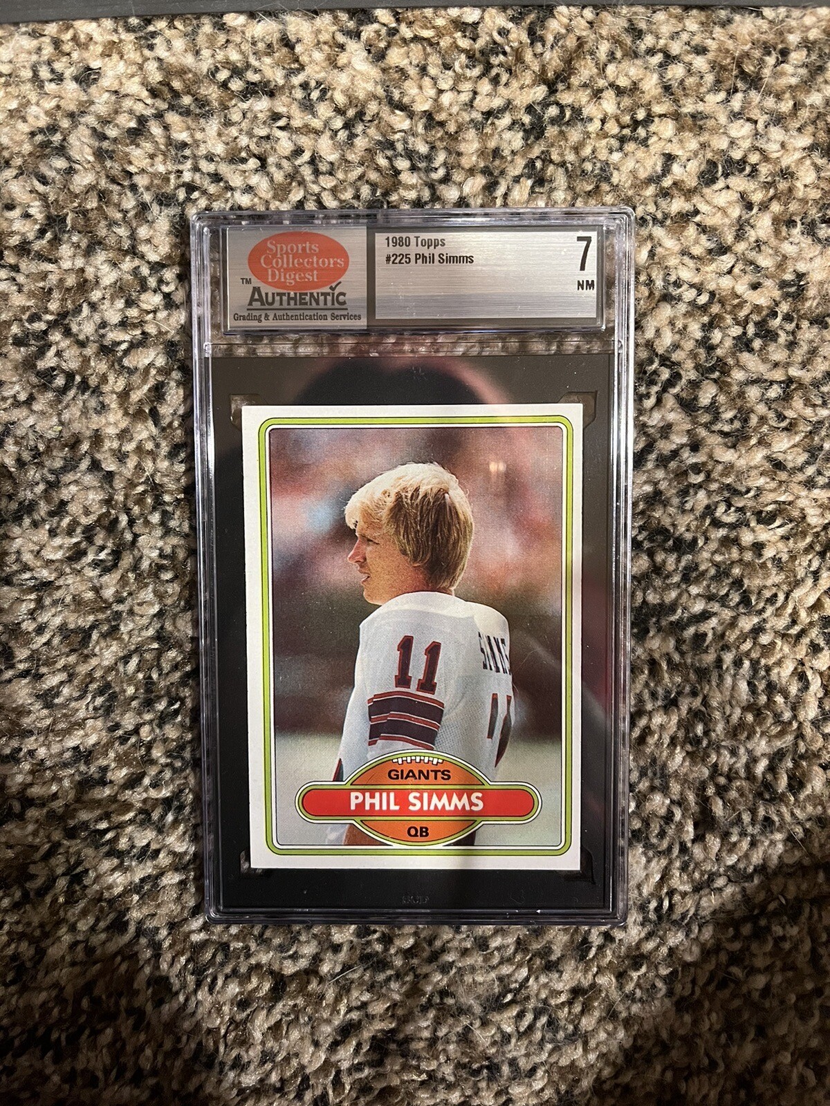 1980 Topps Phil Simms Football Card #225 Rookie Card SCD 7 NM-MT Newly ...