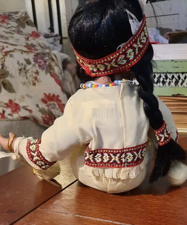 Porcelain Doll Native American Indian Little Willie, Sleeping Girl ...