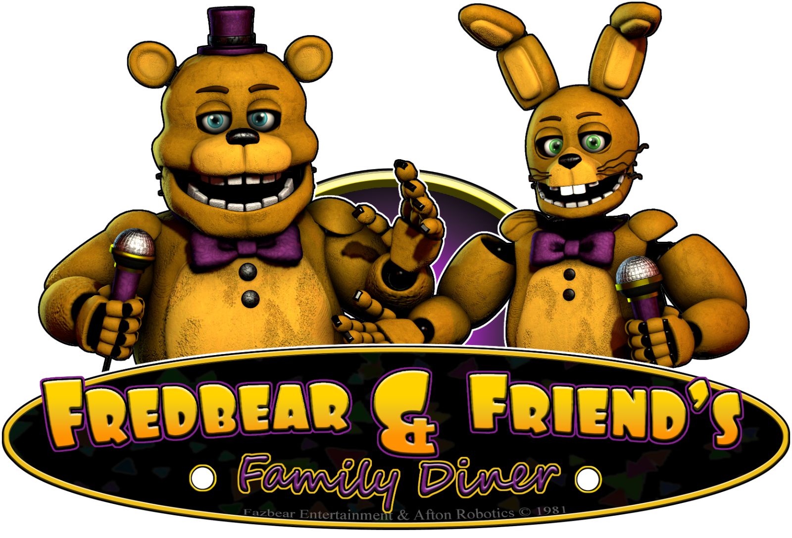 FNAF - Five Nights at Freddy's (Fred Bear & Friend's Metal Sign -16"x24 ...