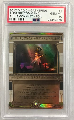 MAGIC THE GATHERING AUSTERE COMMAND AMONKHET INVOCATIONS FOIL PSA 10 ...