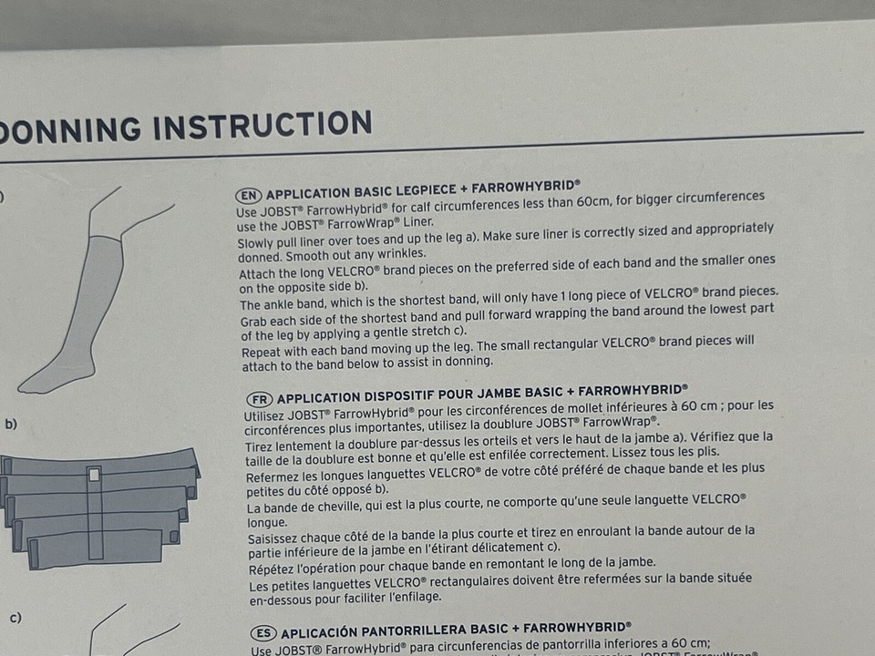 JOBST Farrow Wrap Basic Leg-30-40 mmHG-Tan-Pick Sz & H-Adjustable, Easy ...