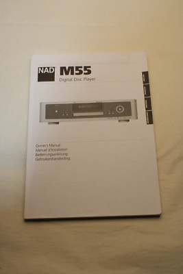 Original OEM NAD M55 Digital Disc Player Owner's Manual -- DVD / SACD ...