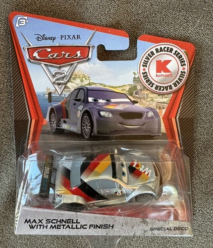 2012 Disney Cars 2 Metallic Finish Silver Racer Series Max Schnell ...