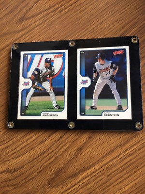Framed baseball trading cards David Eckstein and Garrett Anderson | eBay