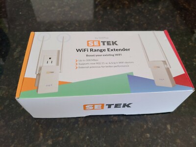 SETEK WiFi Range Extender Signal Booster Model SE-01 - Black (8860) | eBay
