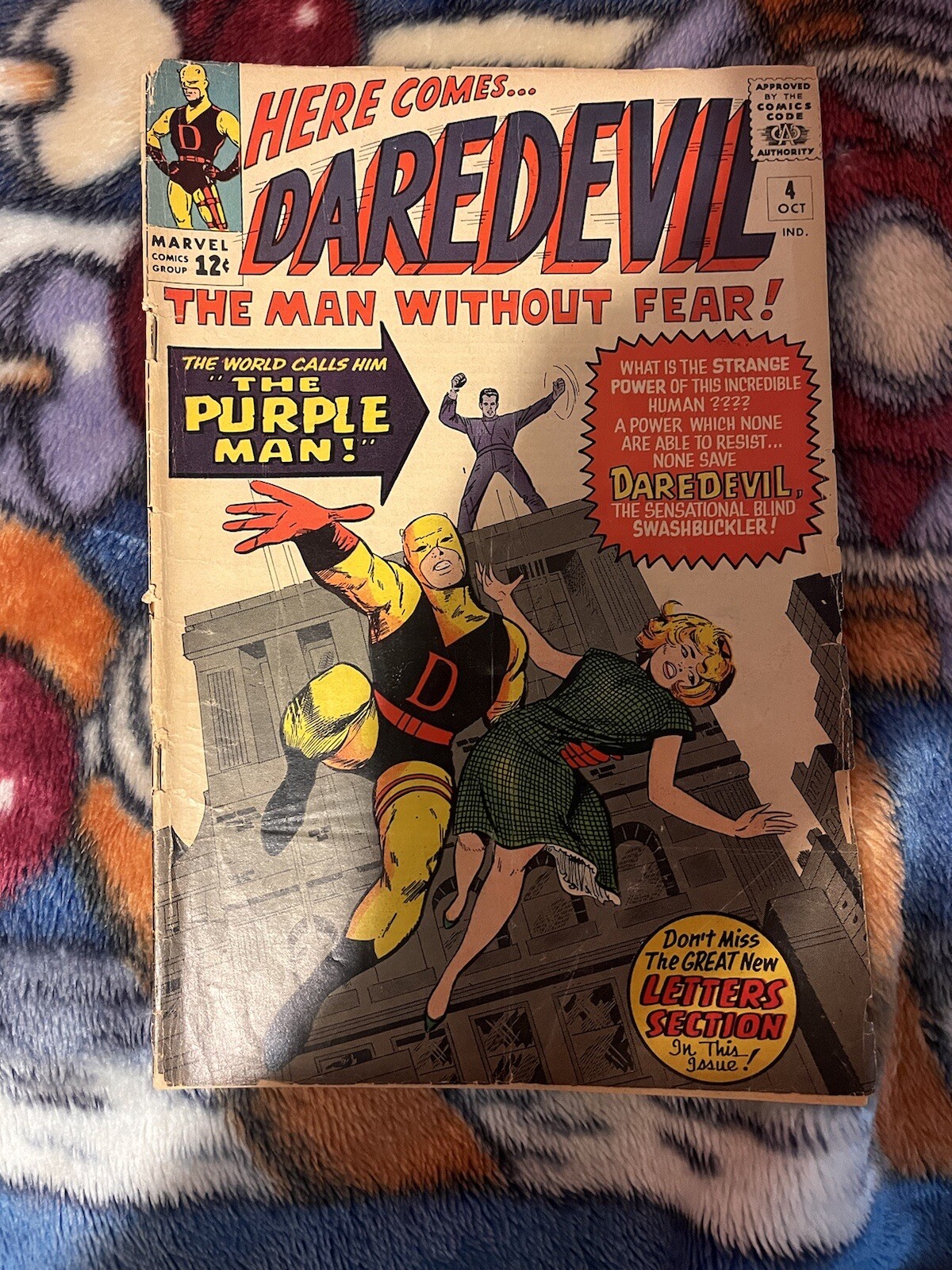 Daredevil Vol. 1 #4 First Purple Man, Yellow Suit 2.0 | eBay
