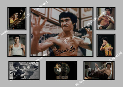 BRUCE LEE - SIGNED A4 PHOTO MULTI PICTURE AUTOGRAPH PRINT LIMITED ...