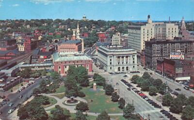 Postcard RI Providence Post Office USPS Exchange Place Mall Baptist ...
