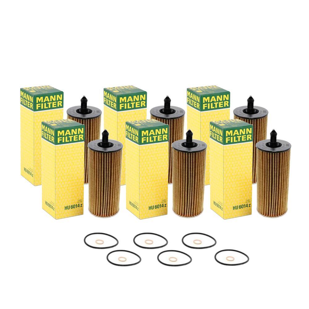 Mann Set of 6 Cartridge Engine Oil Filters Kit For BMW F22 F23 G30 530i ...
