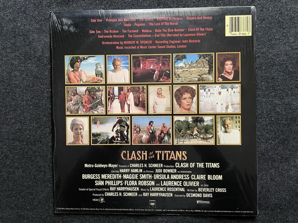 Clash of the Titans Soundtrack LP 1981 Columbia 37386 Mint Vinyl in ...