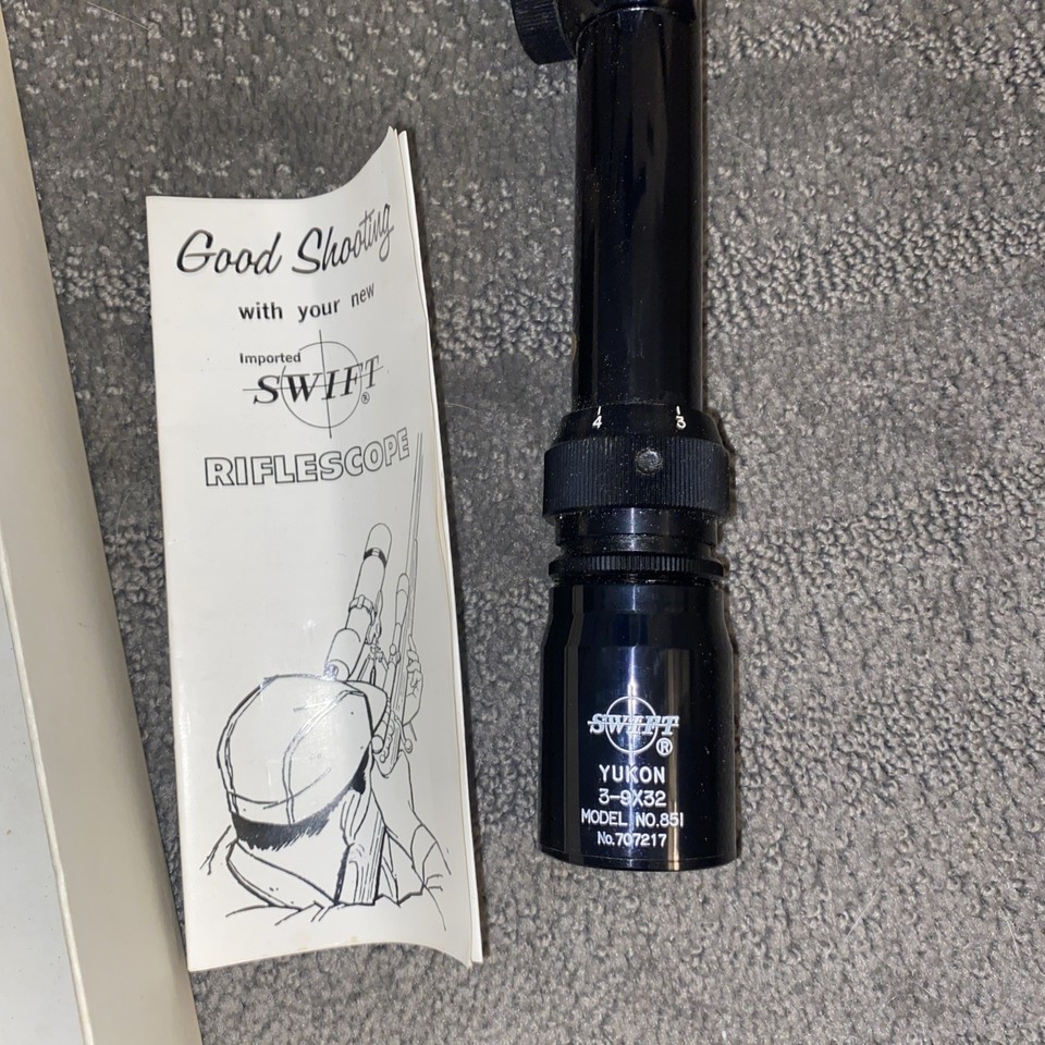 Swift Rifle Scope 3-9x 32mm Riflescope Yukon Japan Model 851 W/ Box ...