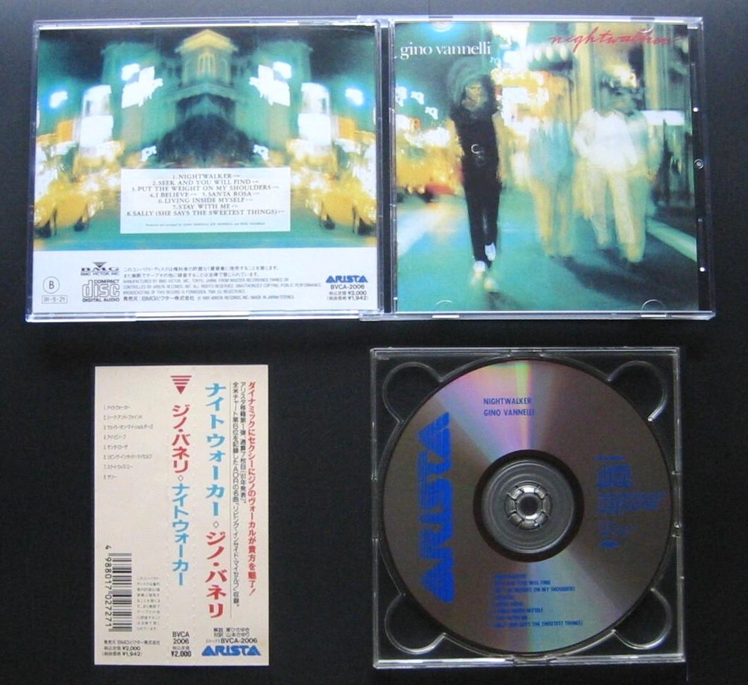 GINO VANNELLI Nightwalker 1981 JAPAN 1ST PRESS CD w/OBI AOR Living ...