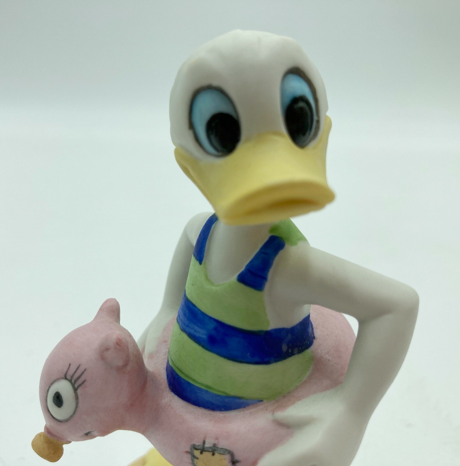 Donald Duck Swim Suit with Pool Float Porcelain Figure Early Disney ...
