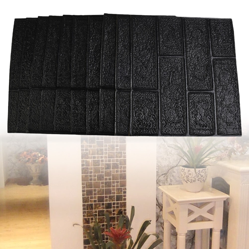 Easy Installation Soft Foam Wall Stickers 10PCS 3D Self adhesive Tile ...