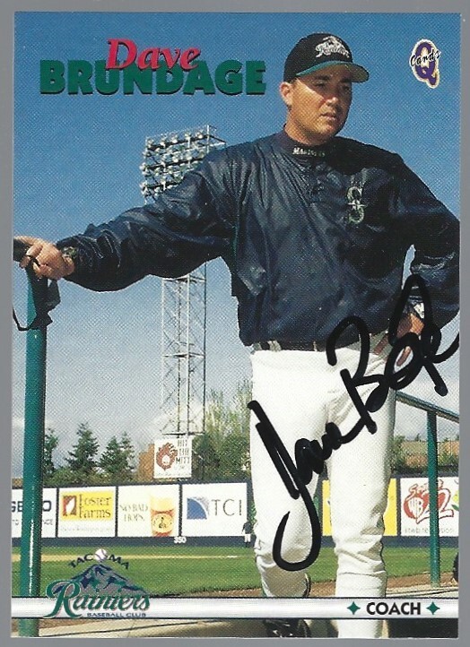 1999 Q Cards Tacoma Rainiers #2 Dave Brundage IP autograph signed card ...
