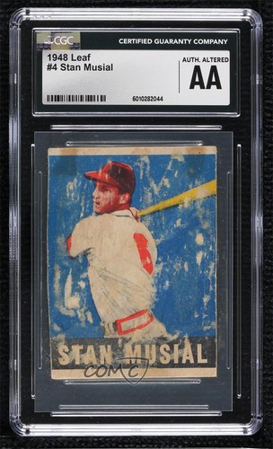 1948-49 Leaf Stan Musial #4 CGC Authentic Altered Rookie RC HOF | eBay