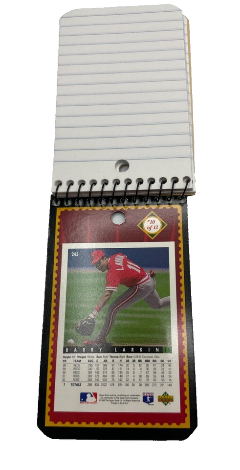 Vintage 1993 Barry Larkin 3x5 inch Note Pad Memo MLB Baseball ...