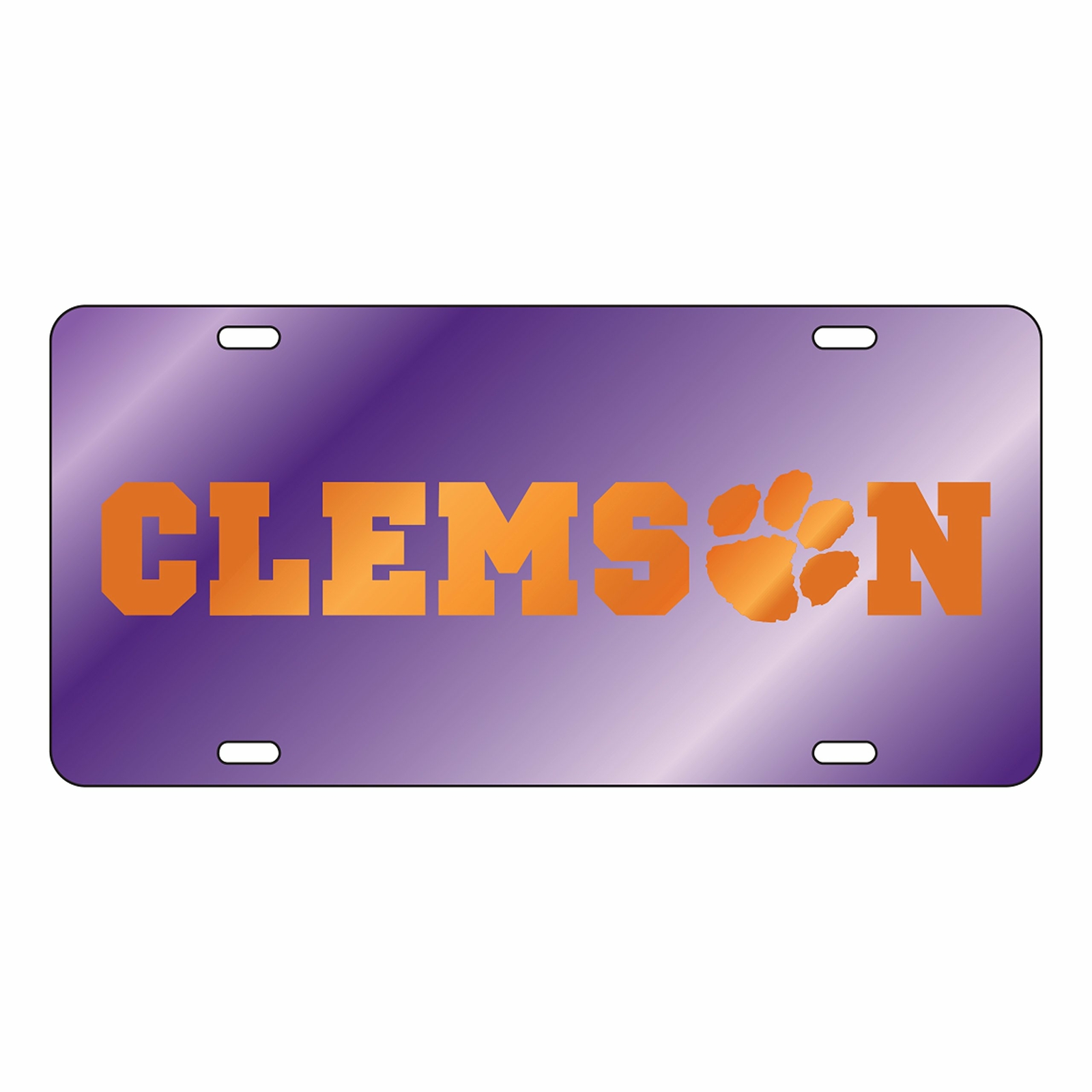 Clemson Tigers Tag (LASER PUR MIRROR ORG CLEMSON (14052)) | eBay