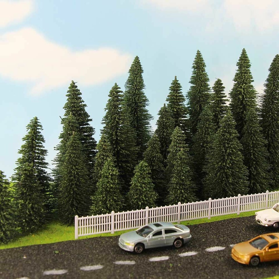 Miniature Scenery Model Pine Trees Deep Green Pines For HO O N Z Scale ...