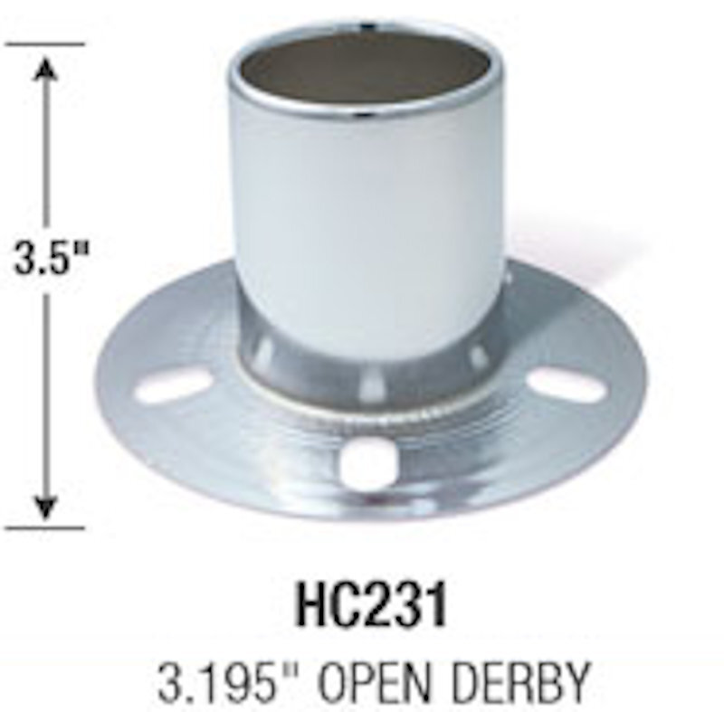 Gorilla Chrome Wheel Center Hub Cap 3.5"H Push-Thru, Derby Open-End ...