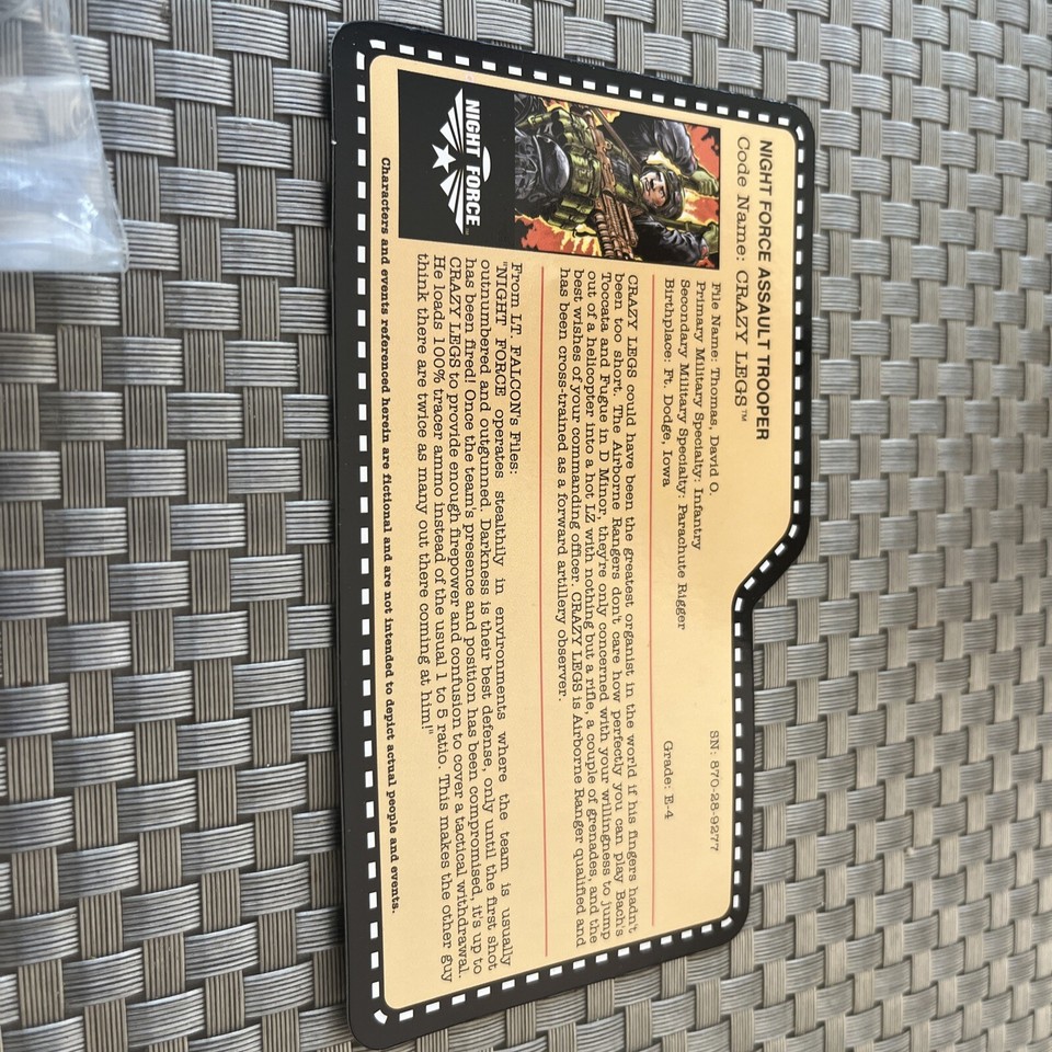 Gi Joe 2012 Night Force Crazy Legs Para Drop Joe Convention | eBay