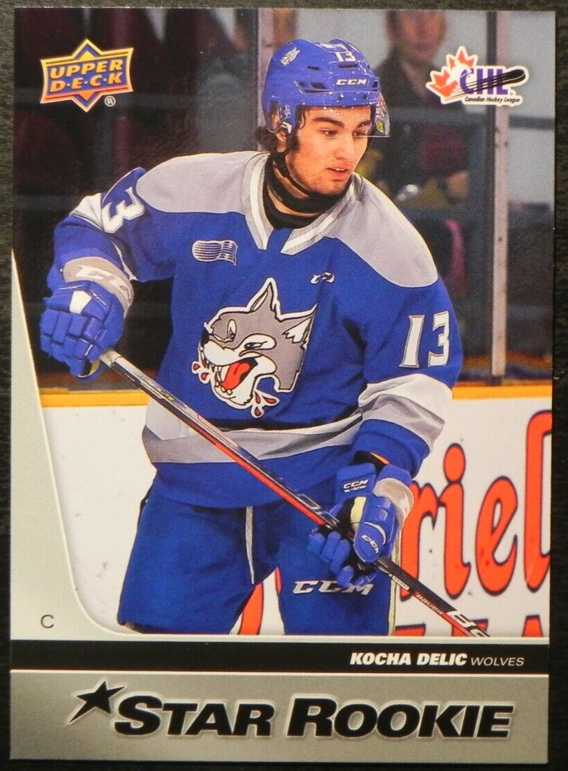2021-22 21/22 Upper Deck CHL STAR ROOKIE SP #411 Kocha Delic Sudbury ...