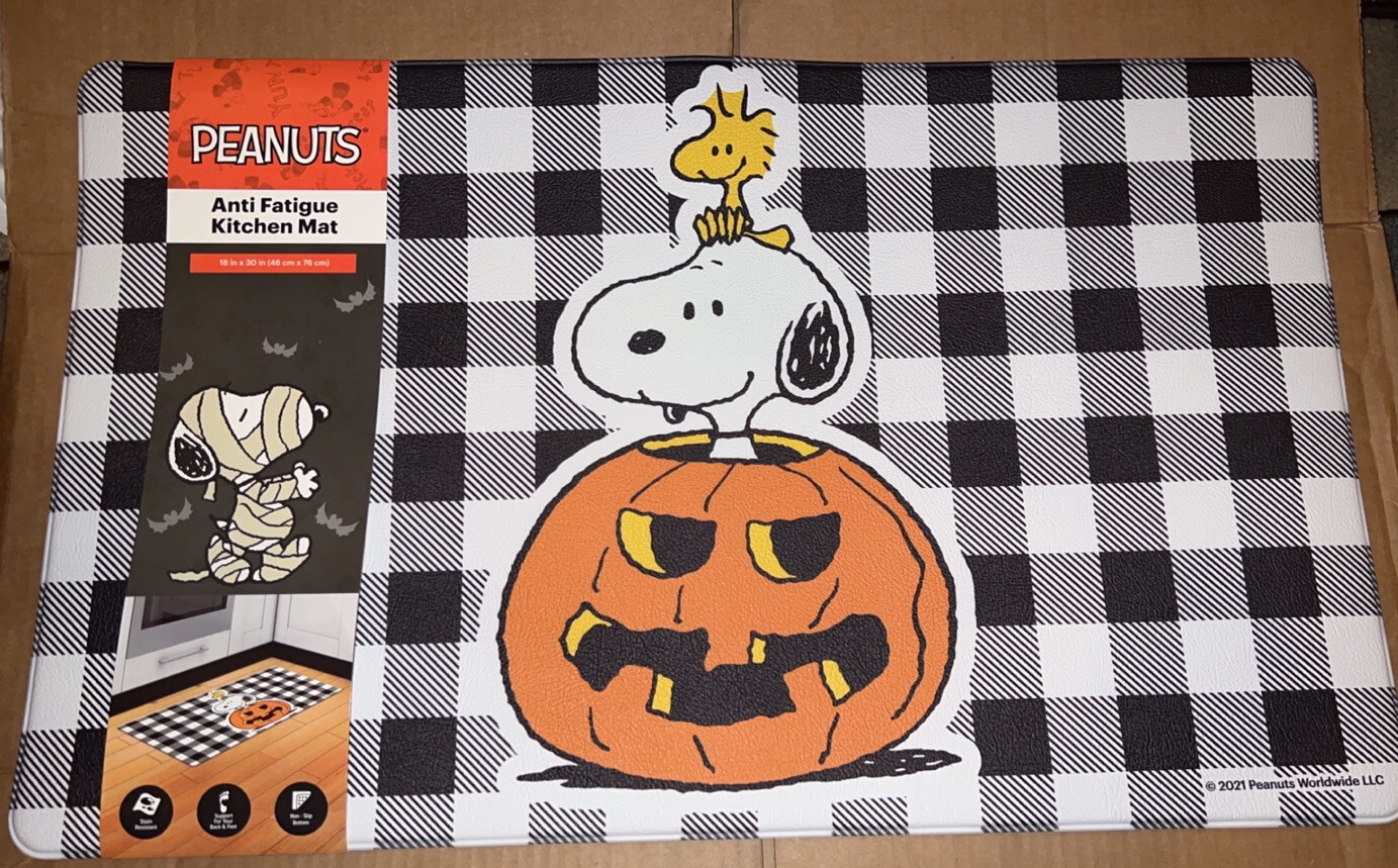 PEANUTS SNOOPY HALLOWEEN Pumpkin Anti-Fatigue Padded Kitchen Mat New | eBay