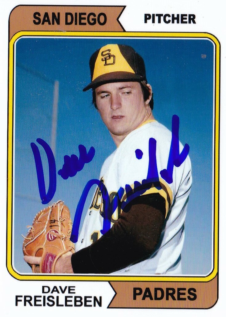 DAVE FREISLEBEN SAN DIEGO PADRES SIGNED 1974 STYLE CUSTOM CARD | eBay