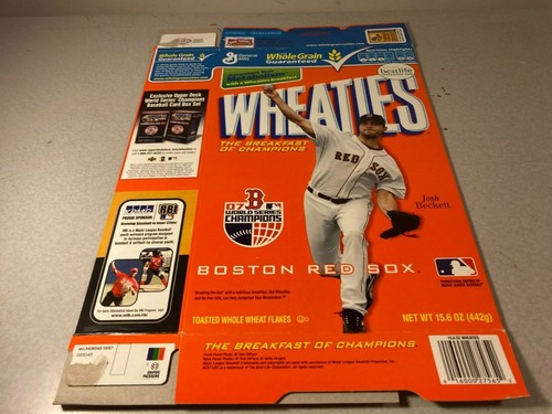 2008 Wheaties Josh Beckett Boston Red Sox MLB Baseball Empty Flat Box ...