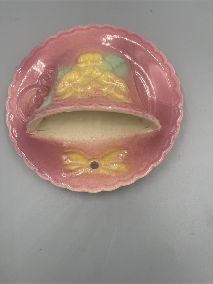 Vtg Hull Pottery USA Sunglow 80 Tea Cup & Saucer Wall Pocket Yellow ...