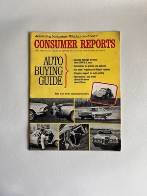Vintage Consumer Reports Auto Buying Guide April 1969 Magazine | eBay
