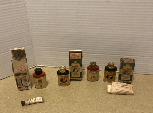 Antique Sample Tins Wilson's COREGA Denture Adhesive & Dr Wernet's ...