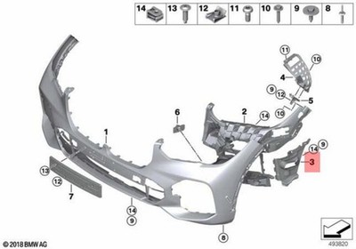 Genuine BMW X5 G05 X5 30dX 40iX 50iX M50dX SAV Air Curtain Left ...