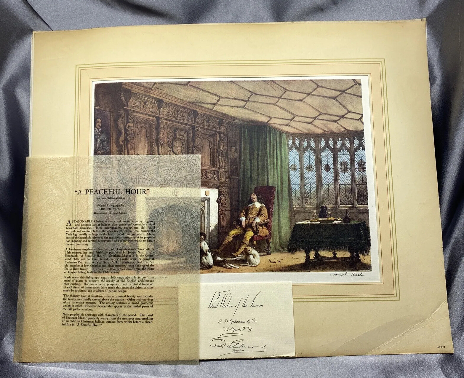 JOSEPH NASH "A PEACEFUL HOUR" Southam VTG LITHOGRAPH PRINT Talio Crome ...
