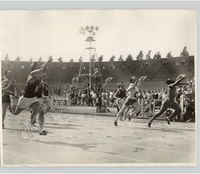 Amazing SPORTS Press Photo NATE GEORGE Wins TRACK RACE California 1929 ...